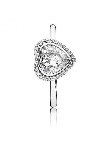 Anillo Pandora De Compromiso Corazón Brillante Amor – Joyería ...